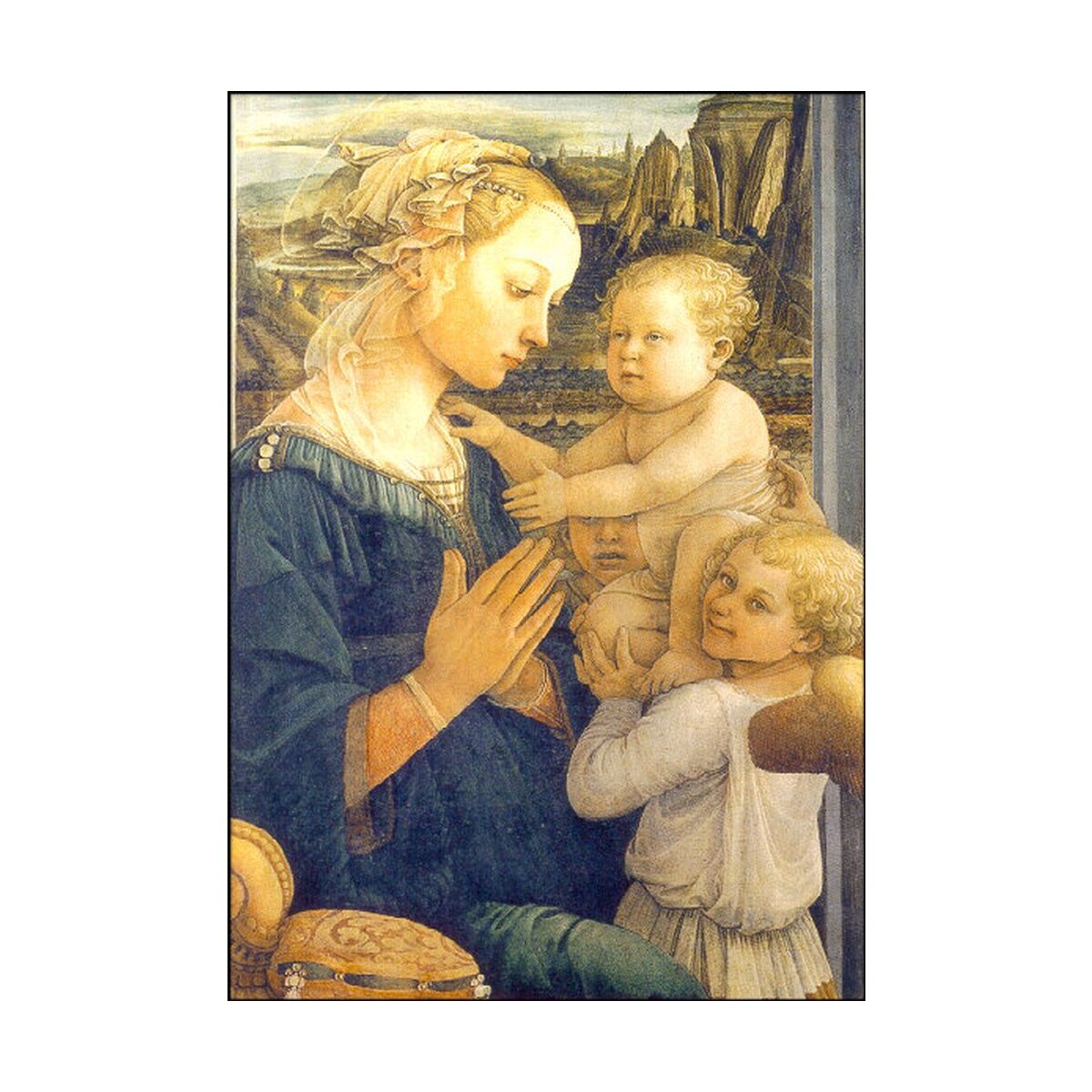 Lippi, F. Madonna mit dem Kind und zwei Engeln, um 1465, 1,30